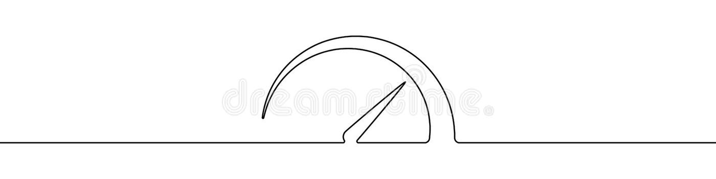 Continuous Line Drawing Speedometer Stock Illustrations – 6 Continuous ...
