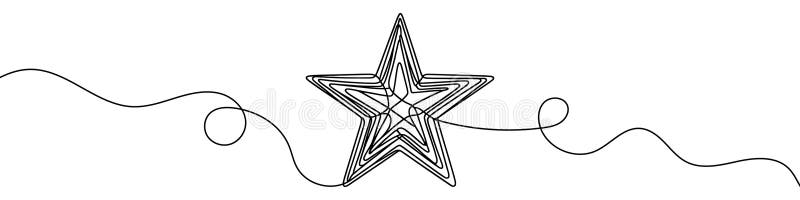 Continuous Linear Drawing of the Star. Single-line Drawing of the Star ...