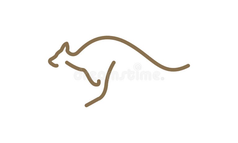 Continuous Lines Kangaroo Jump Logo Vector Icon Illustration Design ...