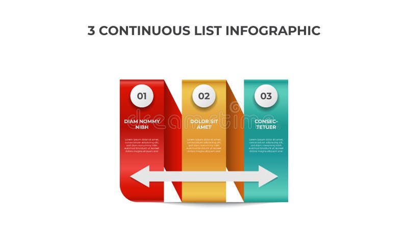 List Diagram with 3 Points, Infographic Element Layout Template Vector ...