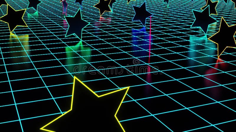 Continuous Loop Animation of Dancing, Smoothly Floating Multicolored ...