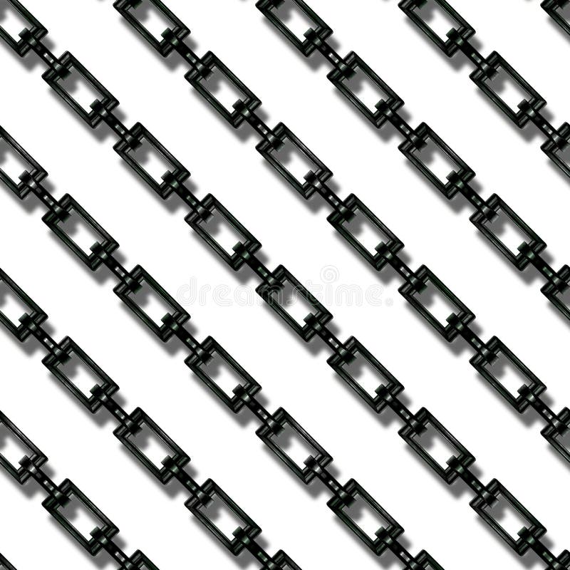 Continuous Metal Chain Pattern Stock Illustration - Illustration of ...