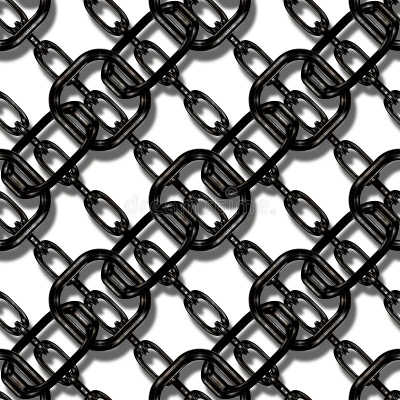 Continuous Metal Chain Pattern Stock Illustration - Illustration of ...