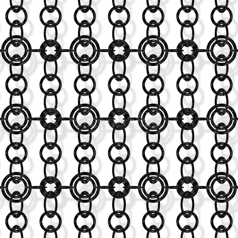 Continuous Metal Chain Pattern Stock Illustration - Illustration of ...