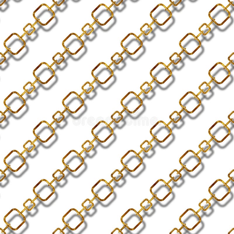 Continuous Metal Chain Pattern Stock Illustration - Illustration of ...