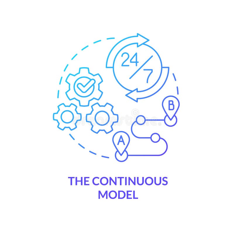 Continuous Model Turquoise Concept Icon Stock Vector - Illustration of ...