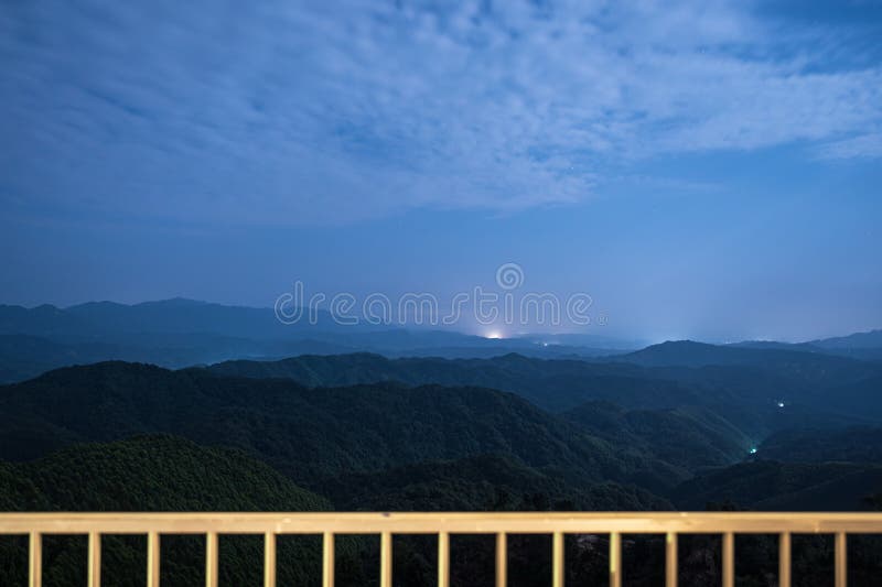 Continuous Mountain Natural Scenery Stock Photo - Image of mist, nature ...