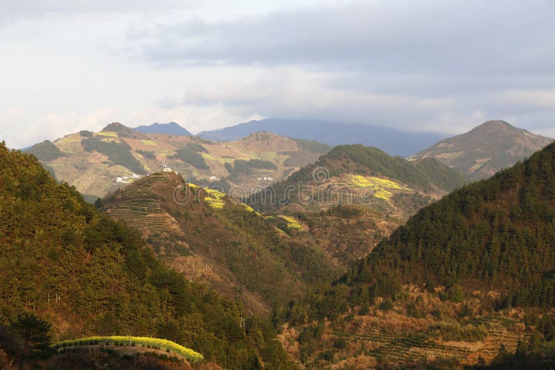 Continuous Mountain Natural Scenery Stock Image - Image of enclosure ...