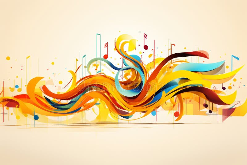 Continuous Music Note Line Art Vector Sketch Illustration Abstract ...