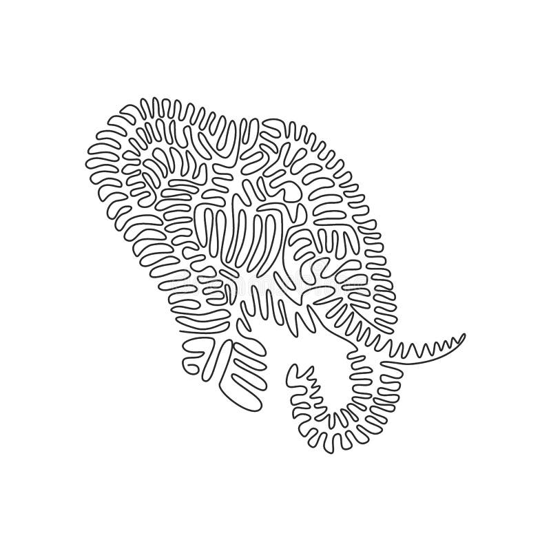 Elephant Face Line Drawing Stock Illustrations – 942 Elephant Face Line ...