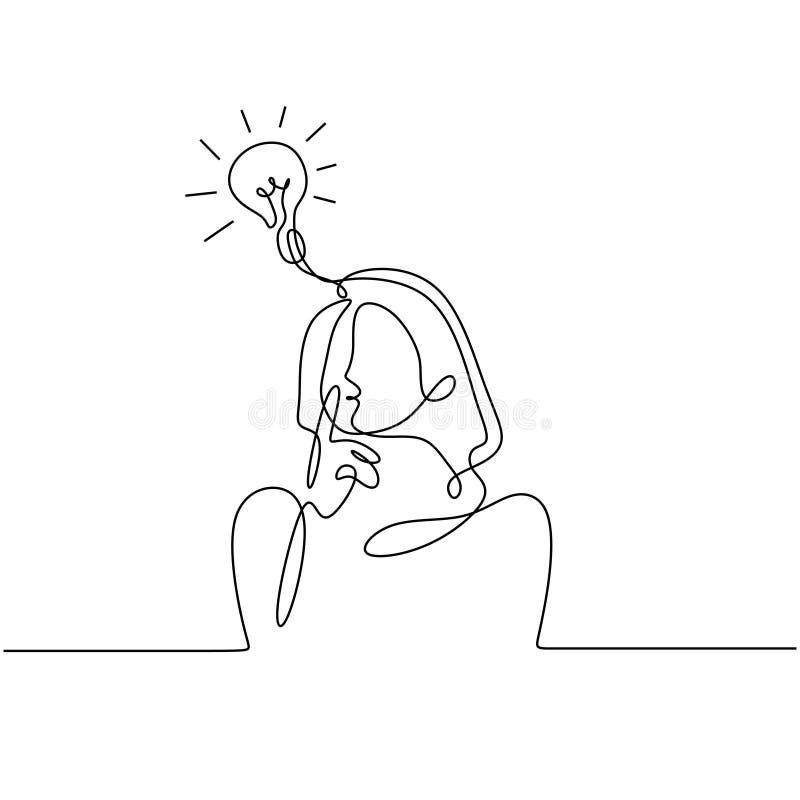 Continuous Line Mind Thinking Stock Illustrations – 176 Continuous Line ...