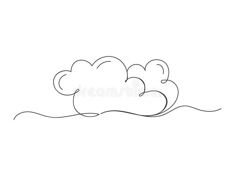 Sky Cloud Line Drawing Stock Illustrations – 14,354 Sky Cloud Line ...