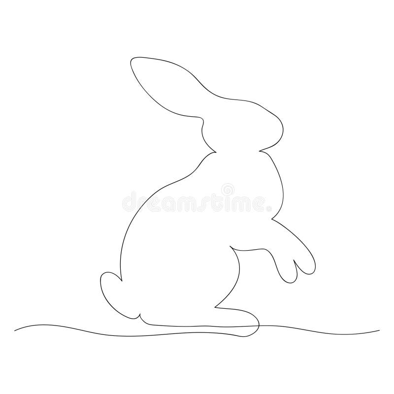 Continuous Line Easter Bunny Stock Illustrations – 1,228 Continuous ...