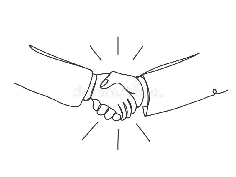 Hand Shake Outline Stock Illustrations – 6,890 Hand Shake Outline Stock ...