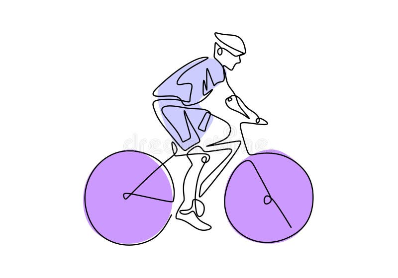 Continuous One Line Bicycle Athlete. Hand Drawn Sketch Drawing Stock ... Continuous One Line Bicycle Athlete. Hand Drawn Sketch Drawing Stock ...