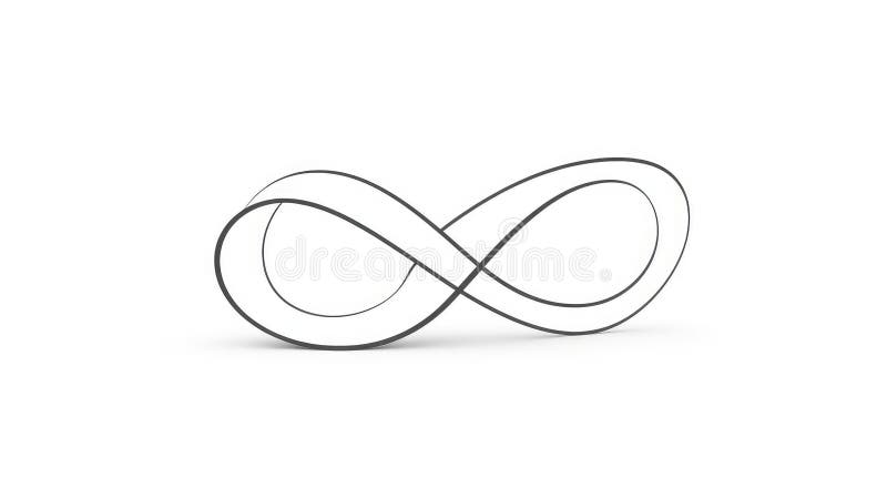 Continuous One Line with Curl Forming a Full Rotation Sign ...