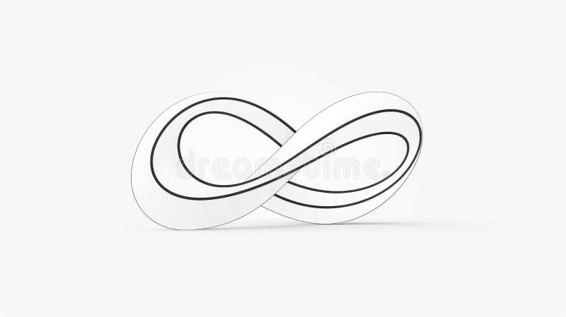 Continuous One Line with Curl Forming a Full Rotation Sign ...