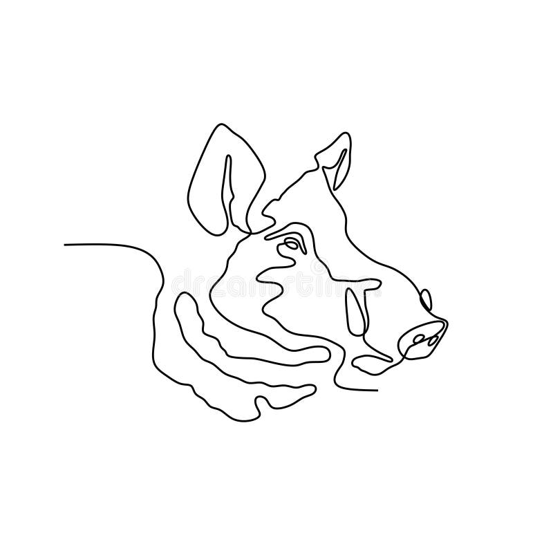 Piggie Baby Pig Farm Mammal Black Silhouette Animal. Stock Vector ...