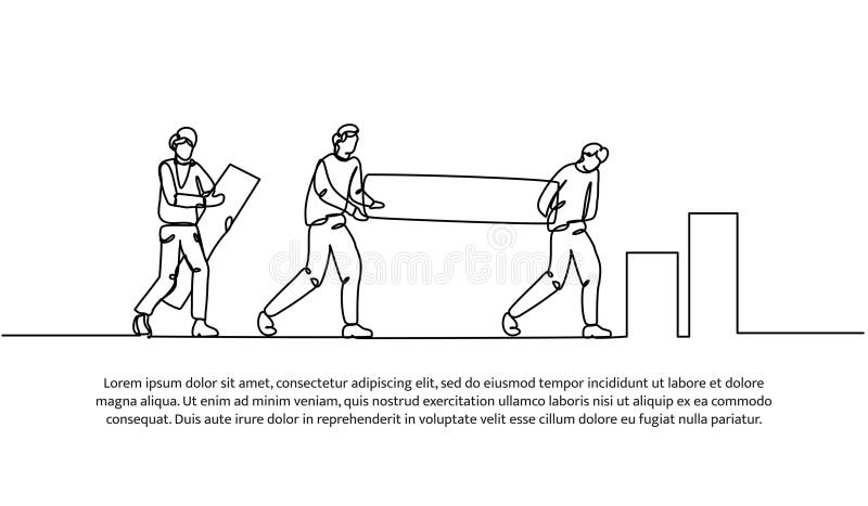 Continuous One Line Design of Cooperation To Increase Stock Vector ...