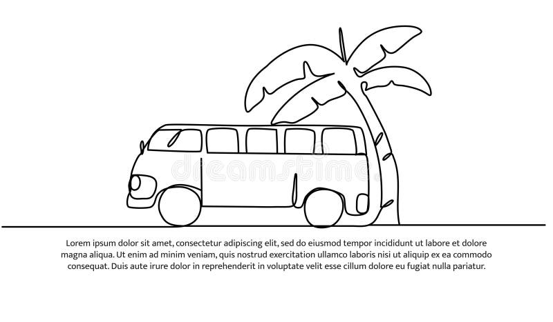Continuous Line Bus Stock Illustrations – 194 Continuous Line Bus Stock ...