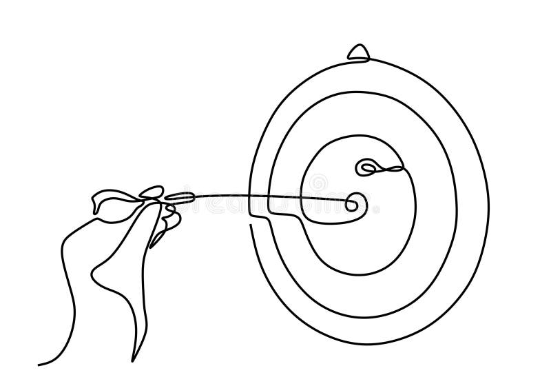 Continuous Line Drawing Target Stock Illustrations – 1,040 Continuous ...
