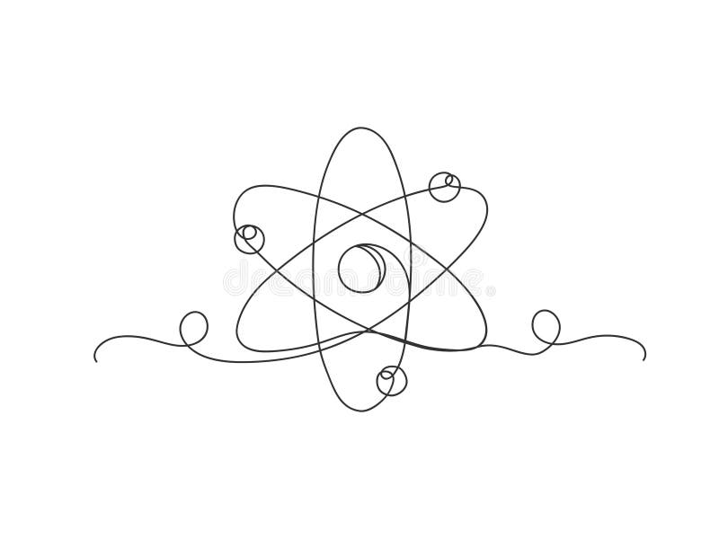 Continuous Line Drawing Atom Stock Illustrations – 54 Continuous Line ...