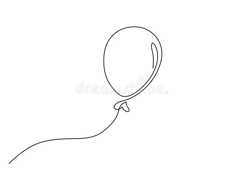 Balloon One Line Drawing Stock Illustrations – 1,416 Balloon One Line ...