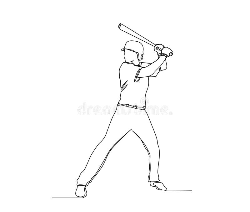 Continuous Line Softball Stock Illustrations – 58 Continuous Line ...