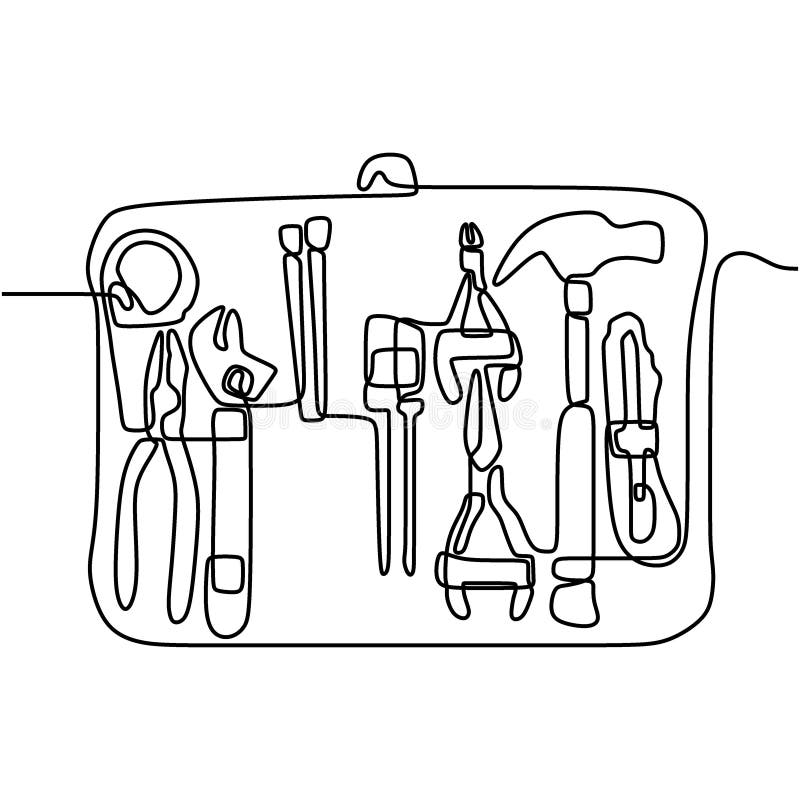 Continuous Line Mechanic Stock Illustrations – 135 Continuous Line ...