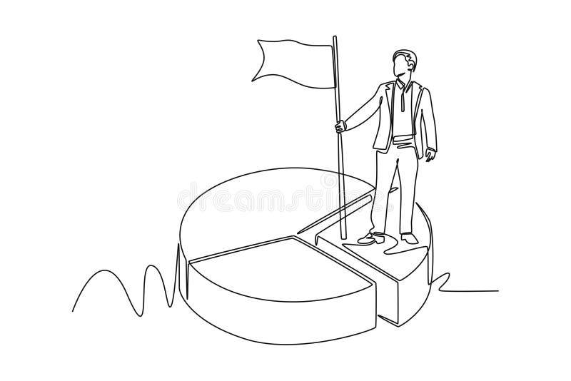 Continuous One Line Drawing Business Concepts of Analytics, Planning ...