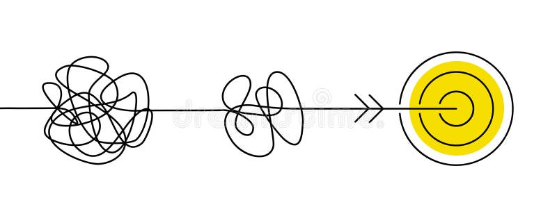 Continuous One Line Drawing of Chaos Tangle Which Gradually Turns into ...