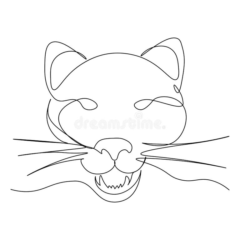 Cheetah Face Line Drawing Stock Illustrations – 503 Cheetah Face Line ...