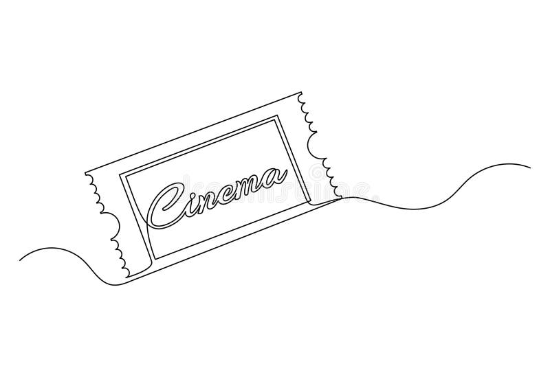 Cinema One Line Drawing Stock Illustrations – 437 Cinema One Line ...
