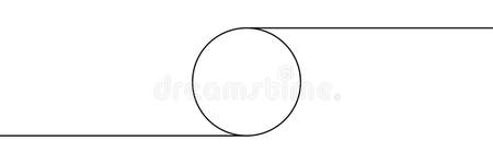 Continuous One Line Drawing of a Circle. Outline of a Round Frame on a ...