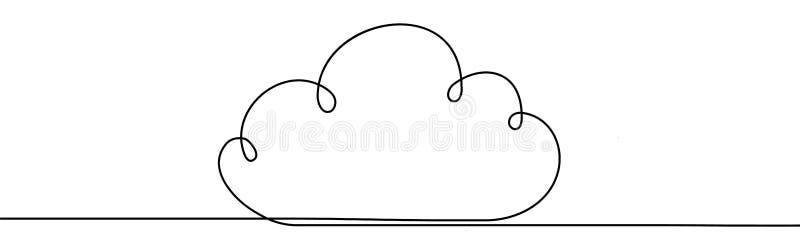 Continuous Line Cloud Stock Illustrations – 1,337 Continuous Line Cloud ...