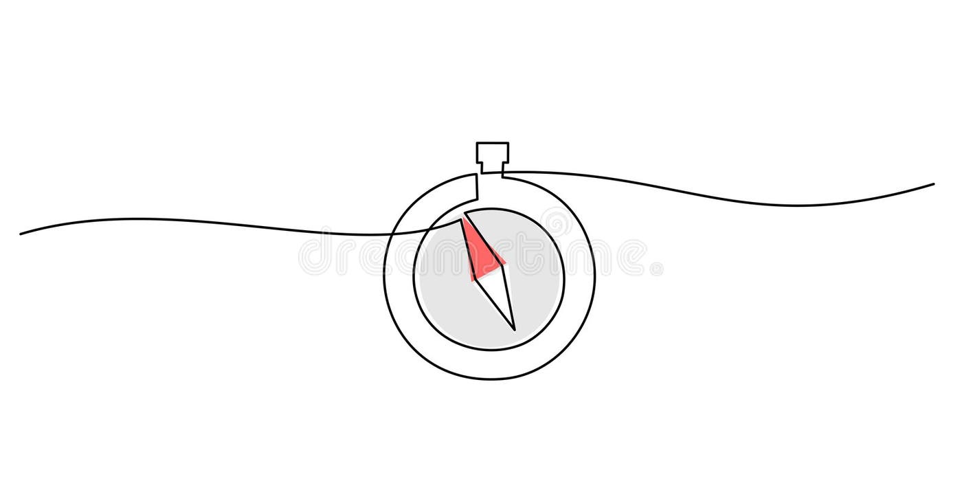 Hand Compass One Line Stock Illustrations – 105 Hand Compass One Line ...