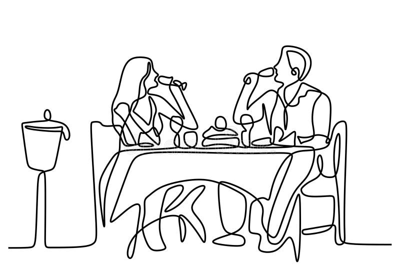 Line Drawing Dinner Stock Illustrations – 22,979 Line Drawing Dinner ...