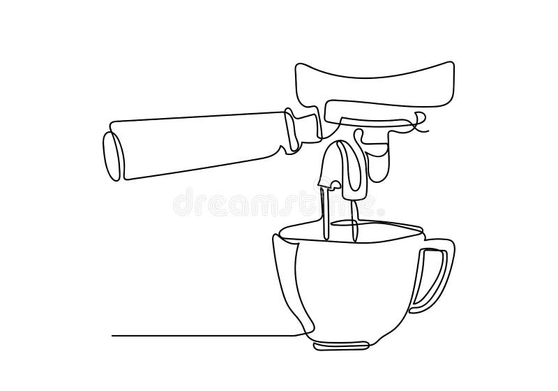 Continuous One Line Coffee Machine Drawing Stock Illustrations – 32 ...