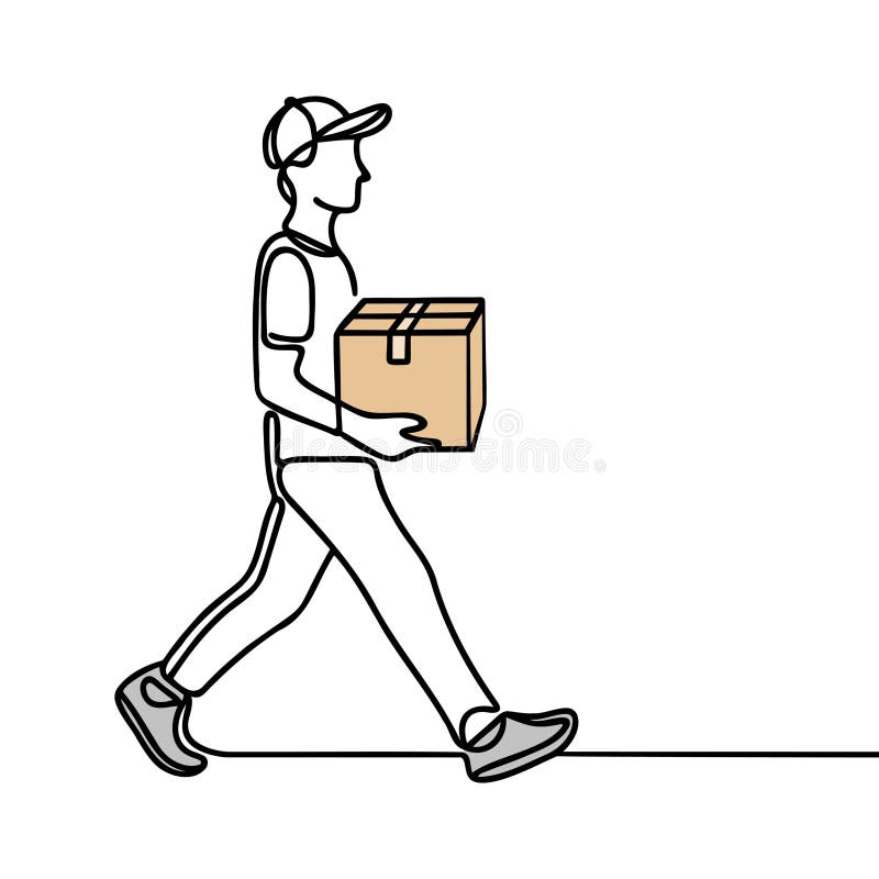 Drawing Delivery Man Stock Illustrations – 3,625 Drawing Delivery Man ...