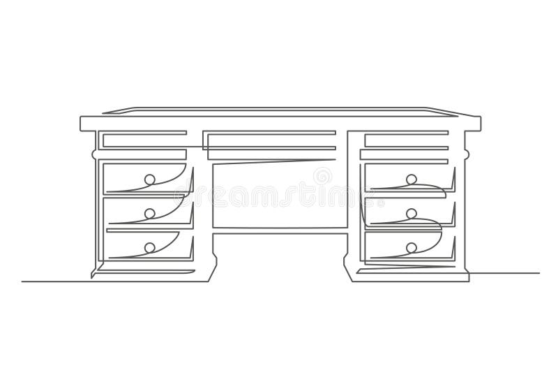 Continuous Line Drawing Desk Stock Illustrations – 1,447 Continuous ...
