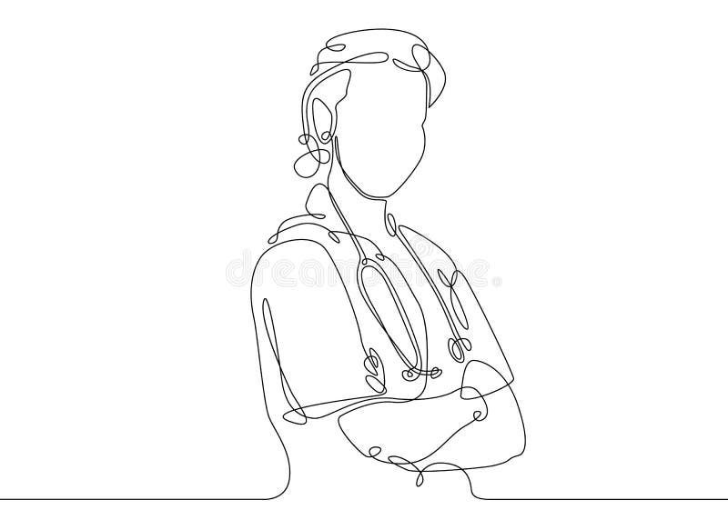 Continuous Line Physician Stock Illustrations – 267 Continuous Line ...