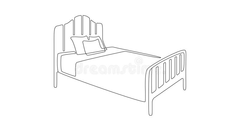 Continuous Line Drawing Bed Stock Illustrations – 296 Continuous Line ...