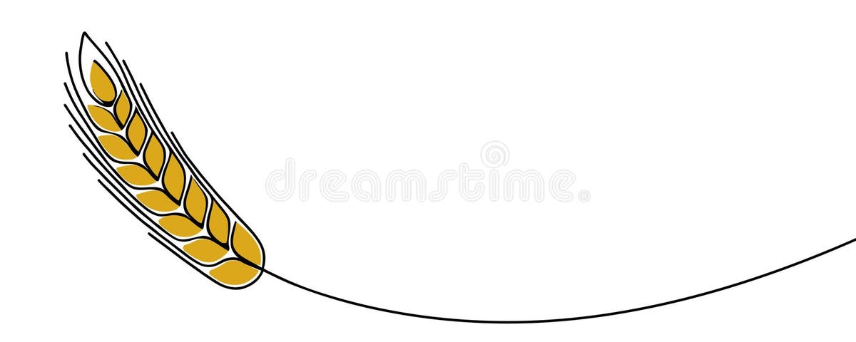 Wheat Ear Line Drawing Stock Illustrations – 1,232 Wheat Ear Line ...