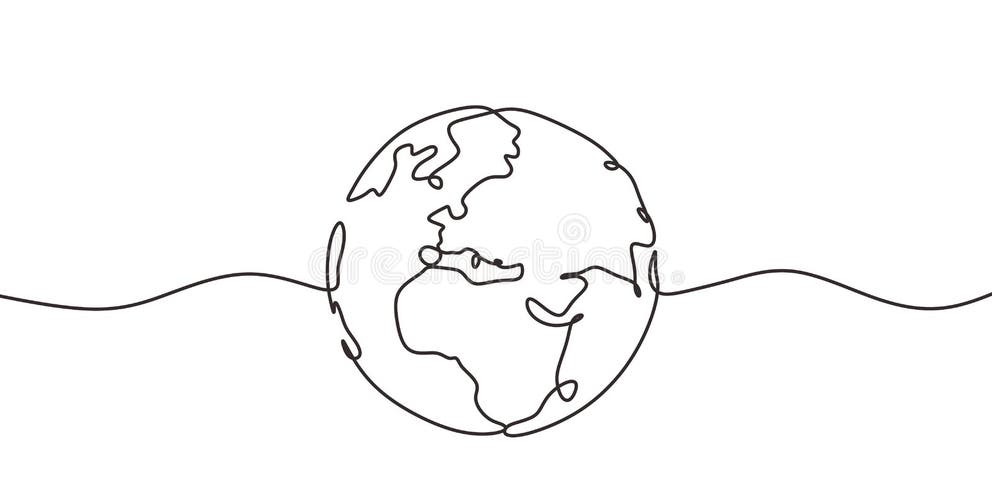 Line Drawing Earth Stock Illustrations – 52,095 Line Drawing Earth ...