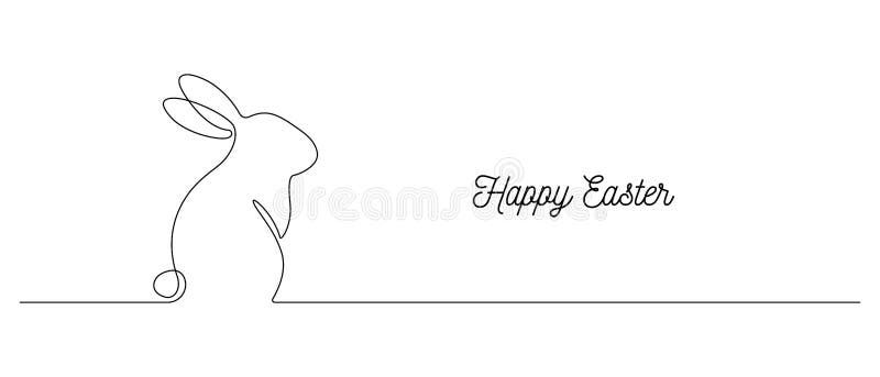 Continuous Line Easter Bunny Stock Illustrations – 960 Continuous Line ...