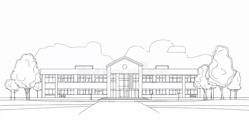 Continuous One-line Drawing of an Elementary School Backpack. Stock Illustration - Illustration ...