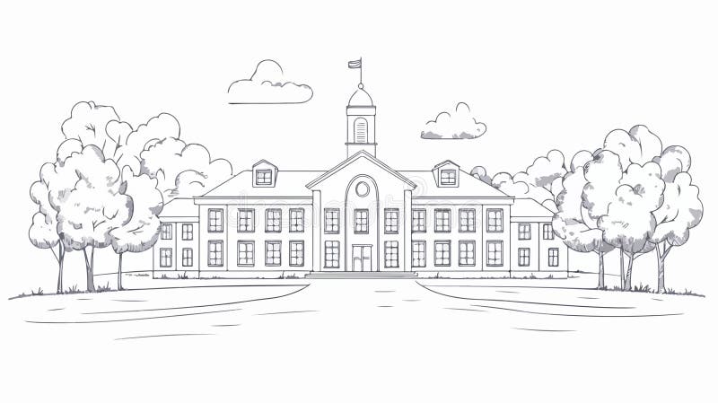 Continuous One-line Drawing of an Elementary School Backpack. Stock ...