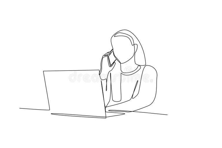 Continuous Line Drawing Workplace Stock Illustrations – 773 Continuous ...