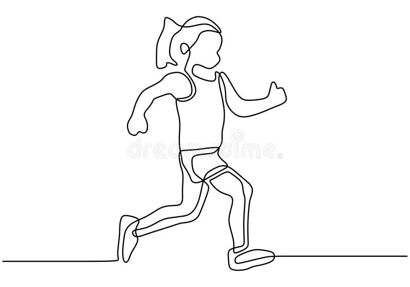One Line Running Stock Illustrations – 1,488 One Line Running Stock ...