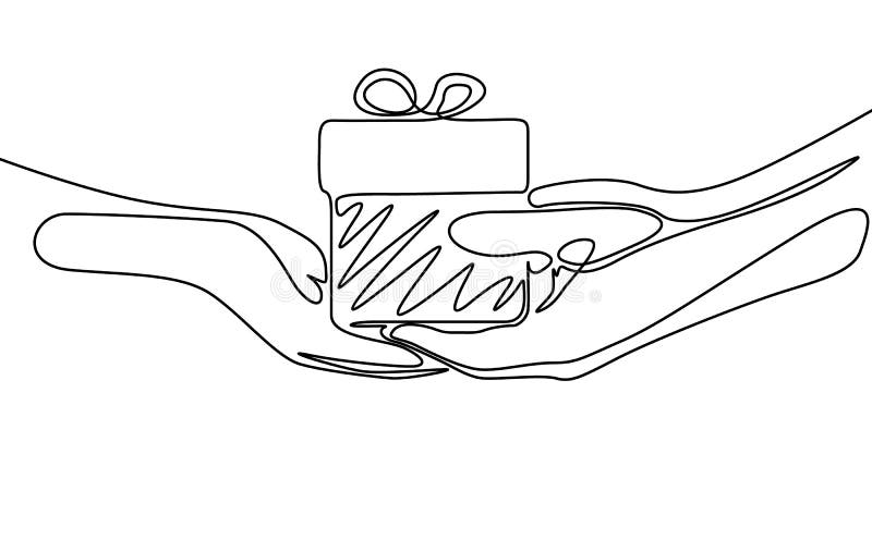 One Line Drawing Give Gifts Stock Illustrations – 28 One Line Drawing ...